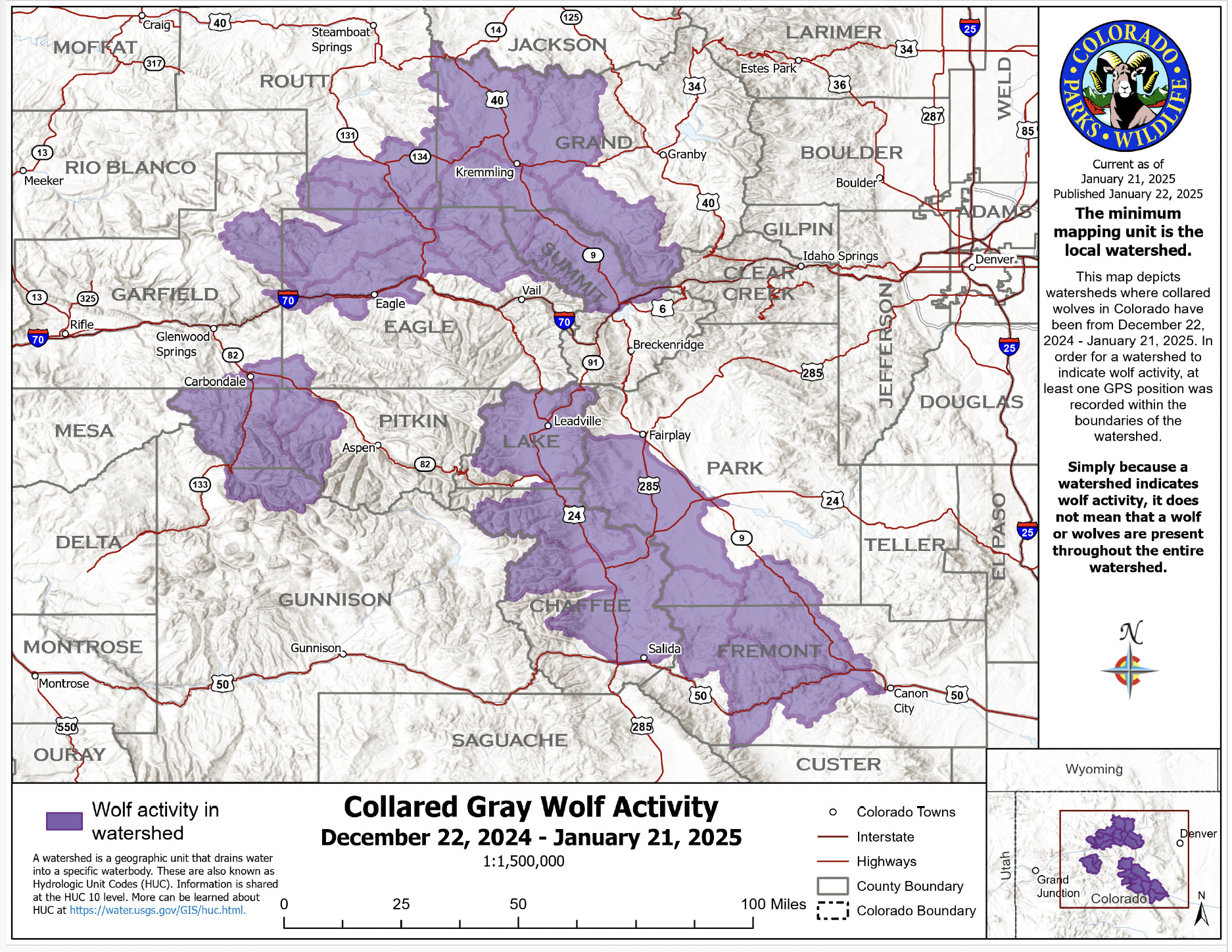 Colorado Parks and Wildlife Releases Updated Gray Wolf Activity Report ...